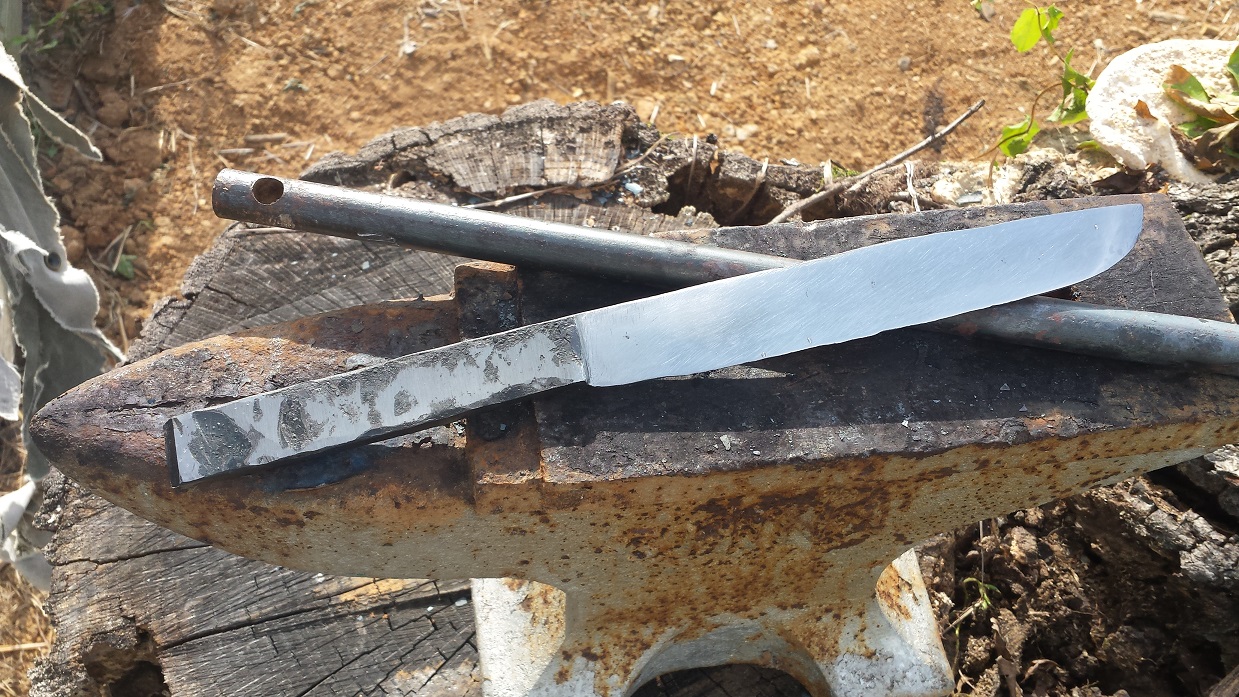 My first attempts at forging and stock removal. - Knife making Class ...